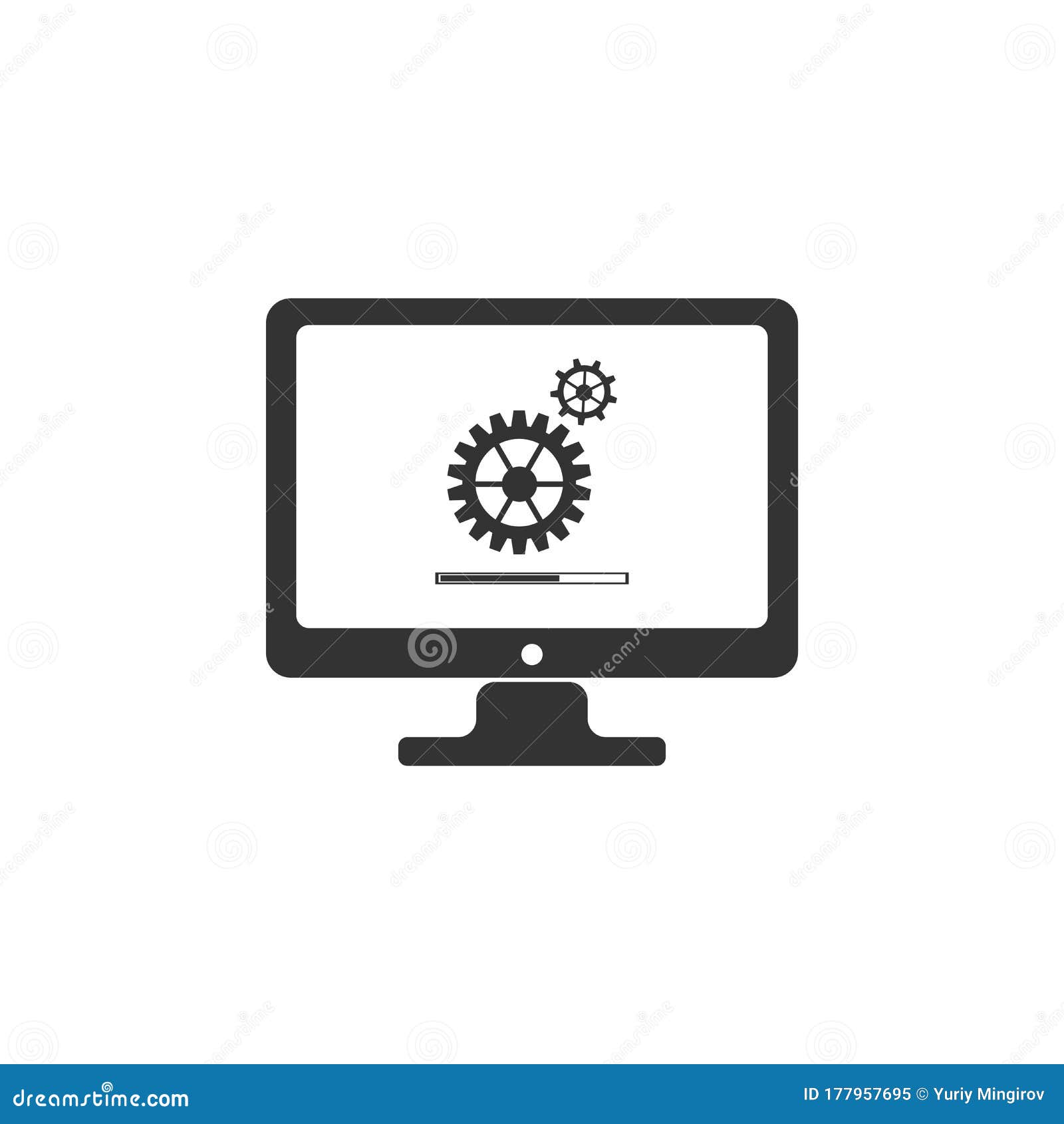 Monitor Update Process with Gearbox Progress and Loading Bar Icon ...