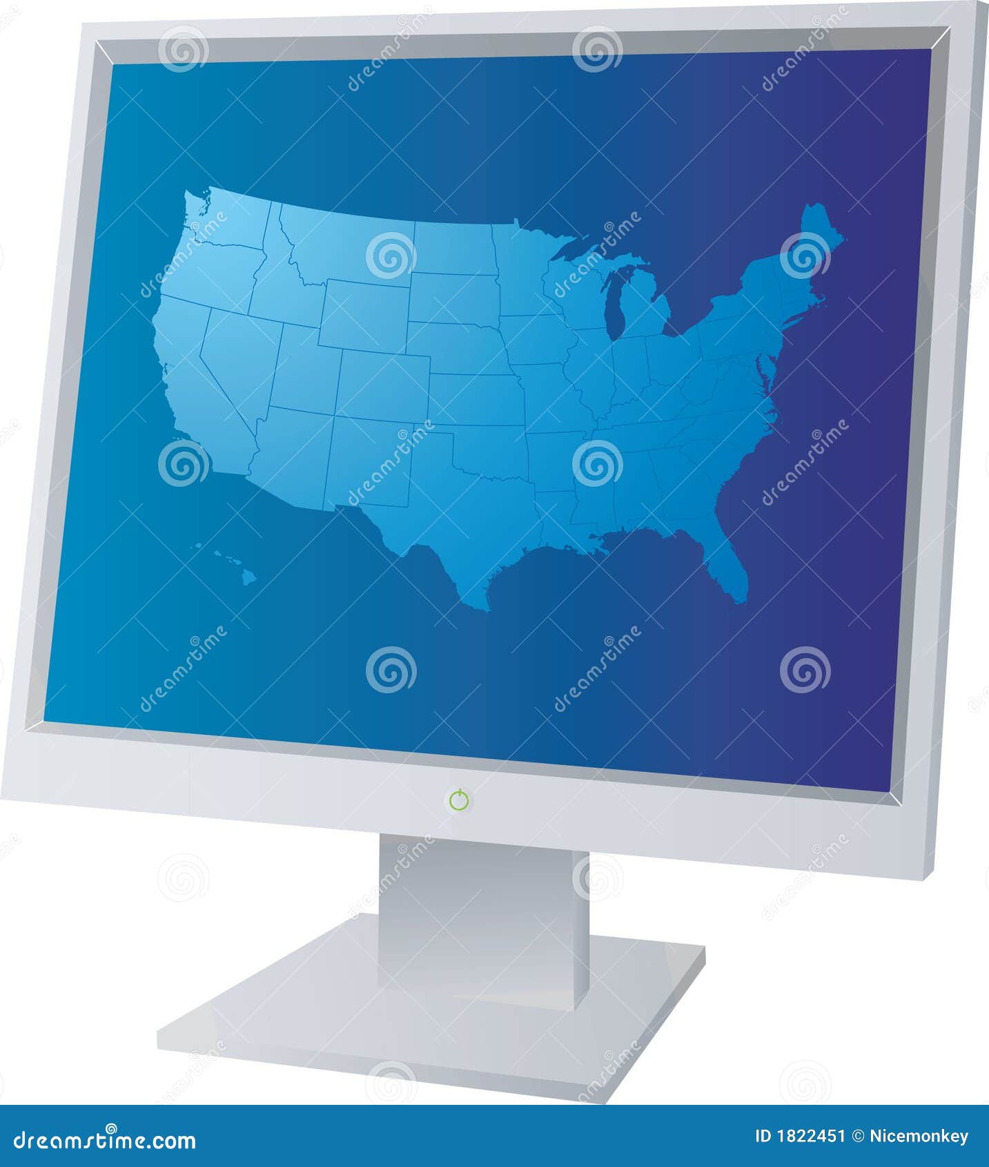 Monitor us stock vector. Illustration of view, capital - 1822451