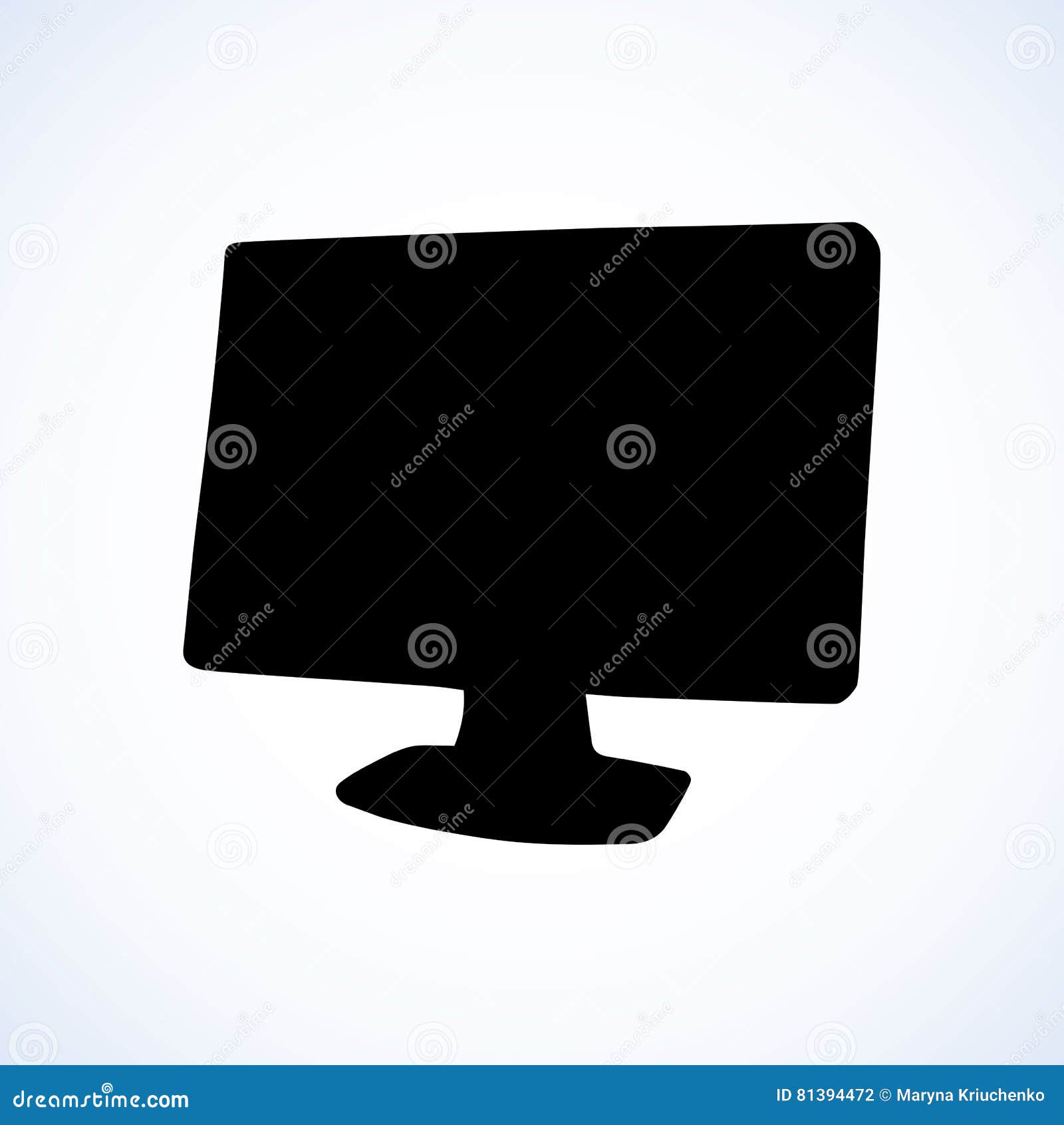 Monitor. Vector drawing stock vector. Illustration of equipment - 81394472