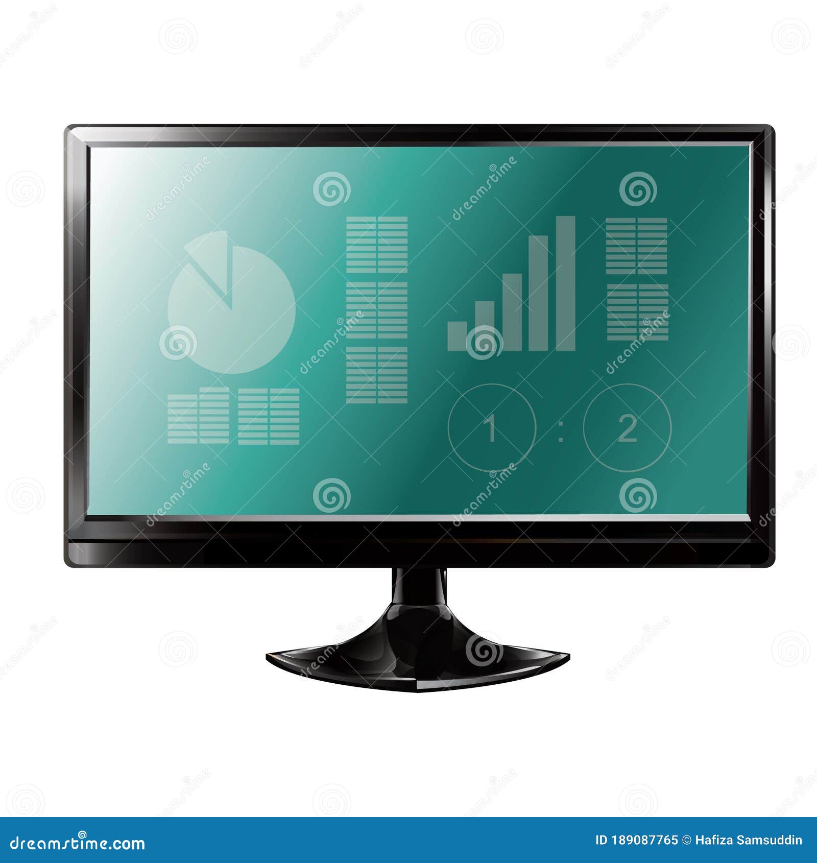 Monitor. Vector Illustration Decorative Design Stock Vector ...