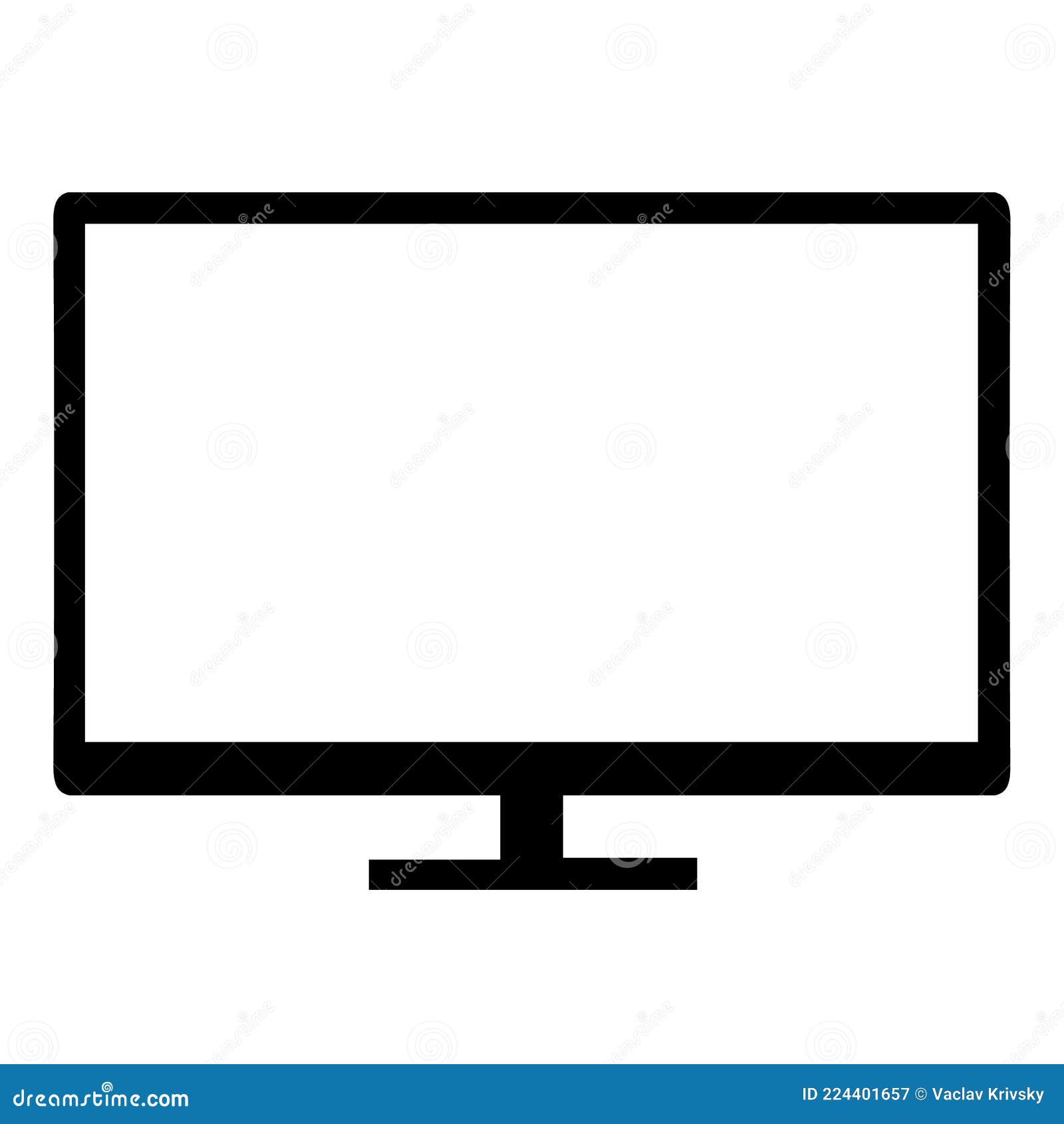 Monitor Vector Logo Icon. TV Simple Isolated Symbol Sign Stock Vector ...
