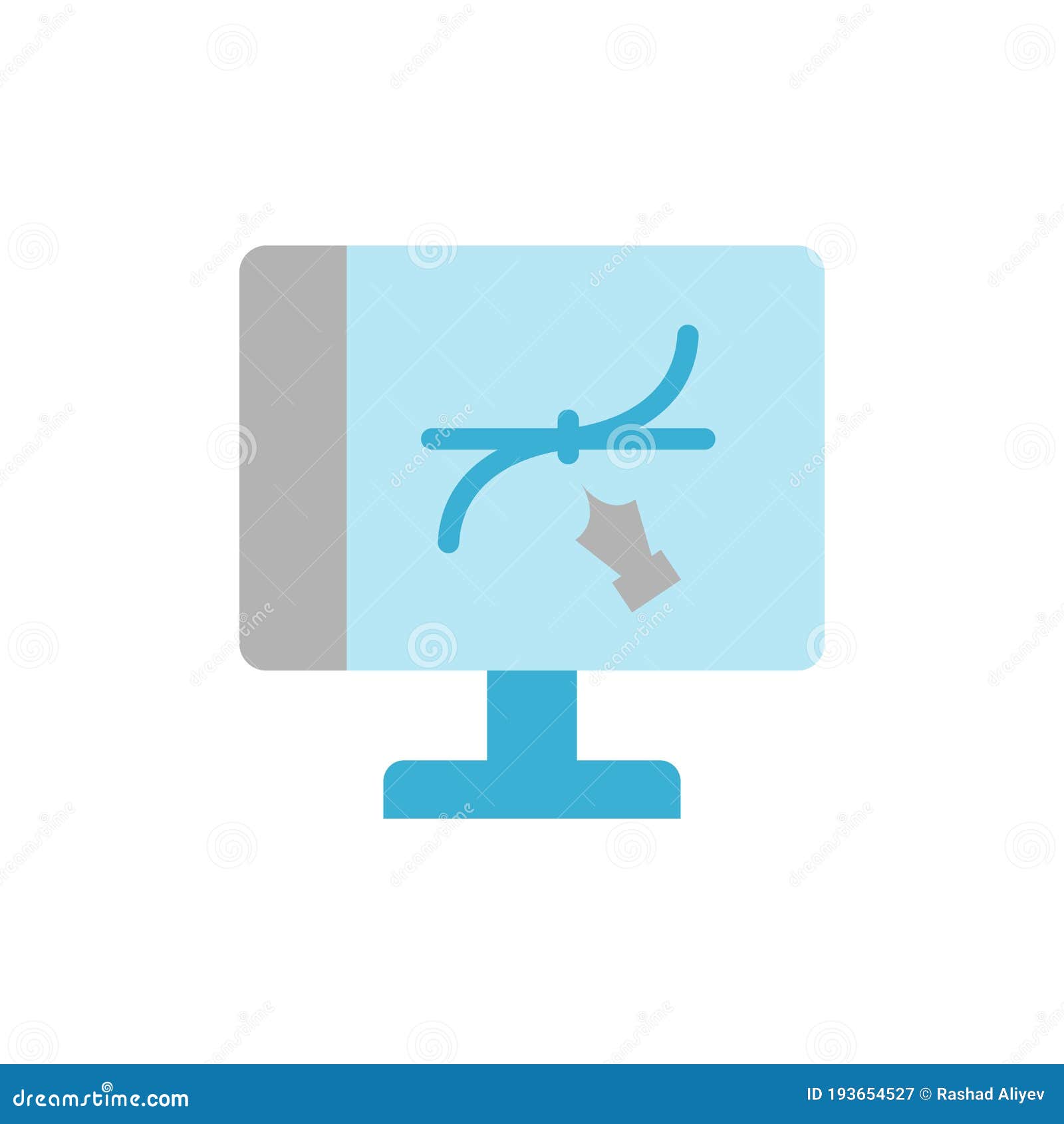 Monitor Vector Program Icon. Simple Color Vector Elements of ...