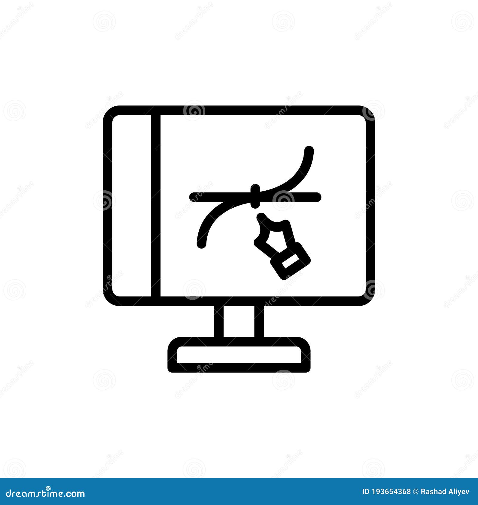 Monitor Vector Program Icon. Simple Line, Outline Vector Elements of ...