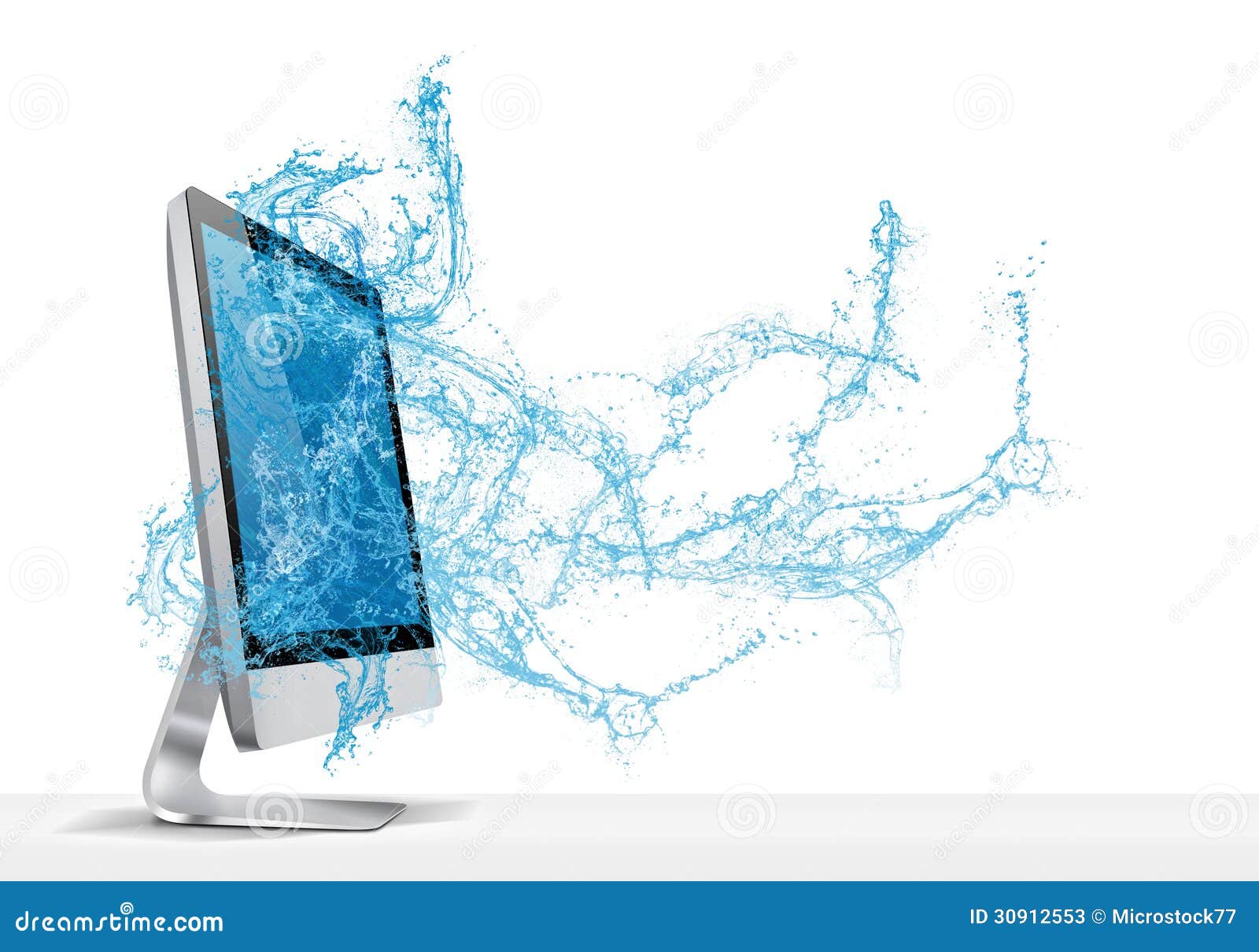 Monitor water stock image. Image of digital, television - 30912553