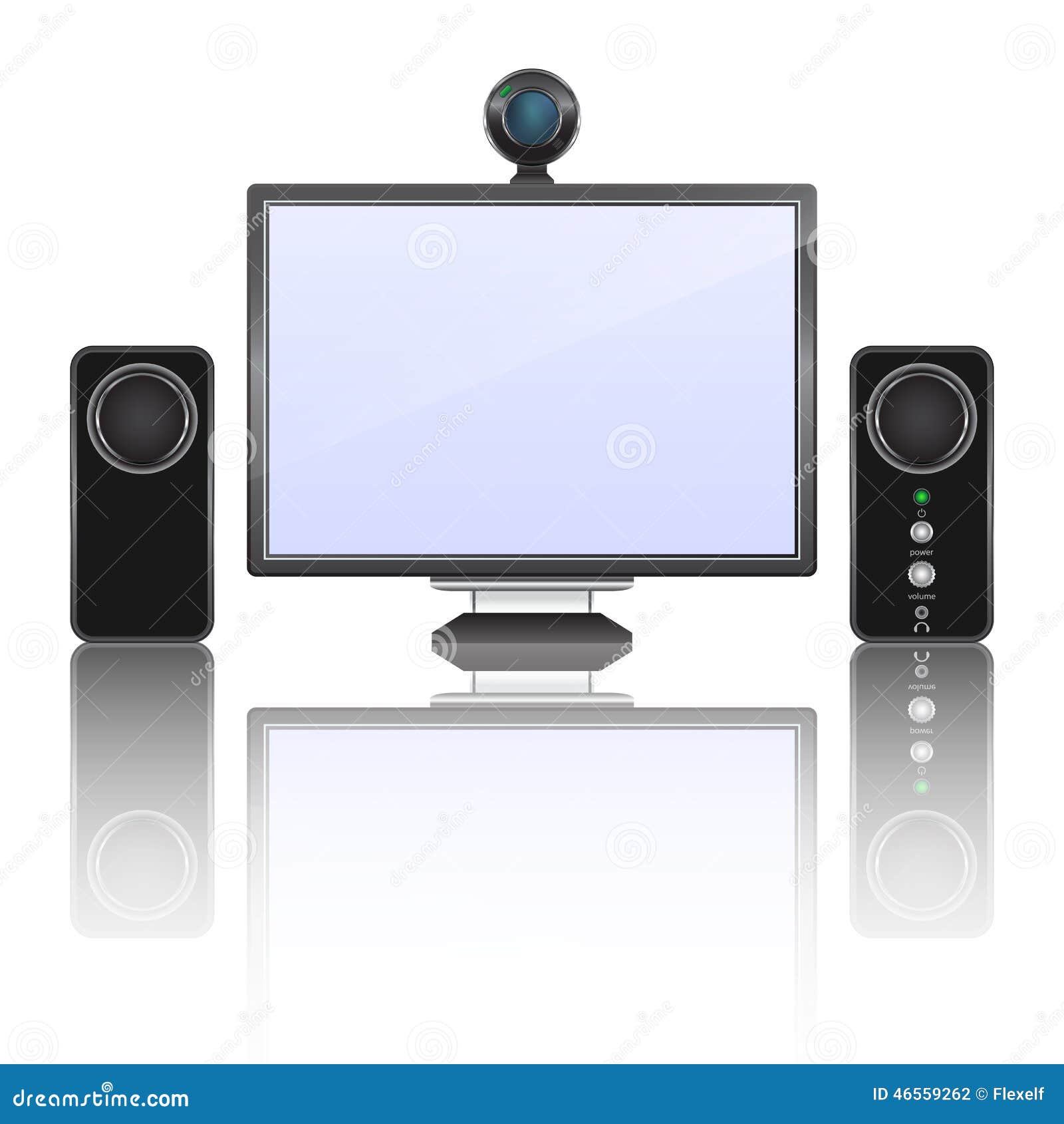 Monitor and webcam stock vector. Illustration of columns - 46559262