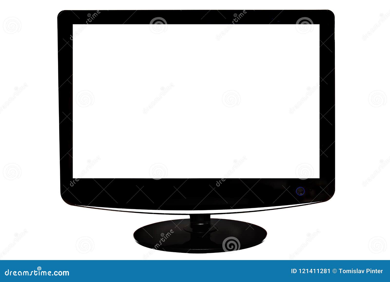 Monitor with white screen stock image. Image of design - 121411281