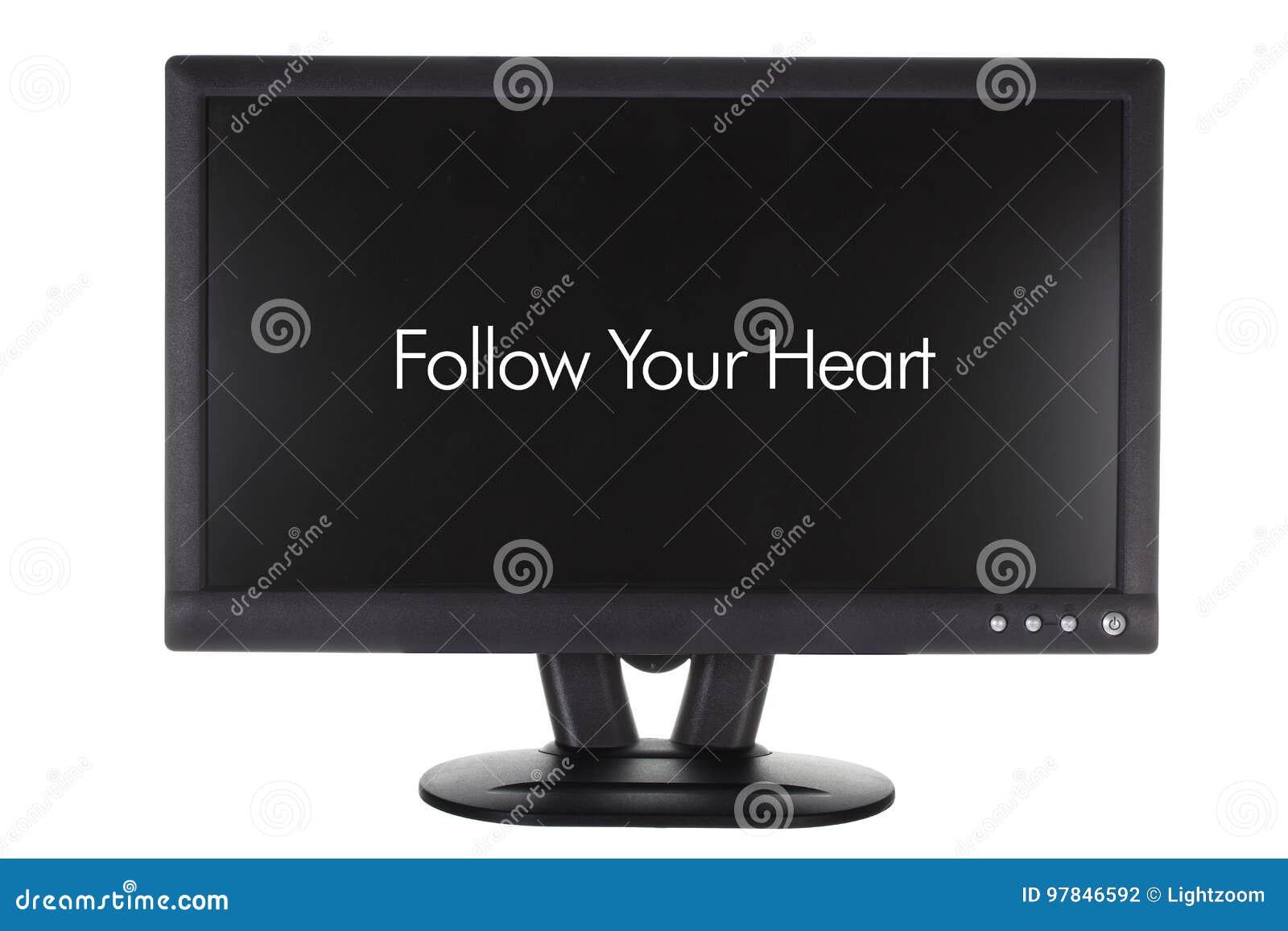 Monitor with Words of Inspiration Stock Photo - Image of liquid, advice ...