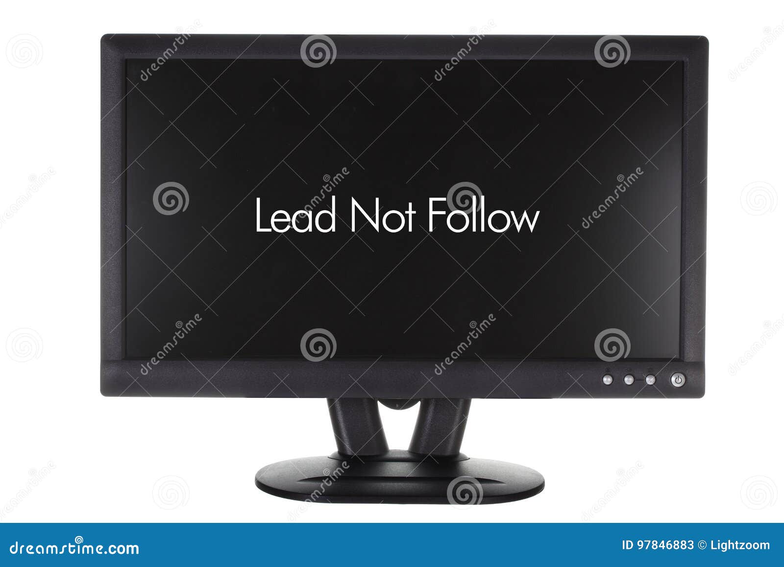 Monitor with Words of Inspiration Stock Image - Image of idea, display ...