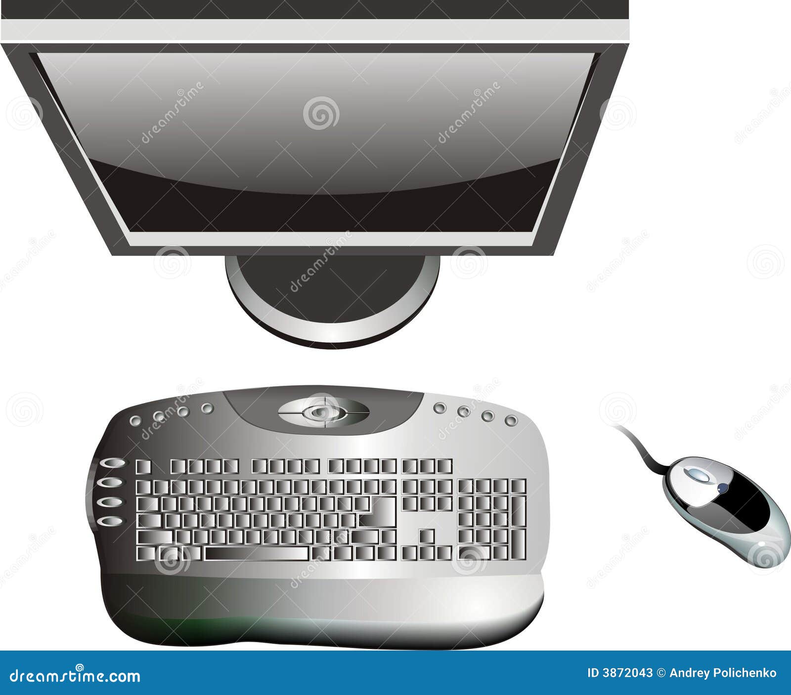 Monitor Y Teclado Imagen. Imagen: 3872043