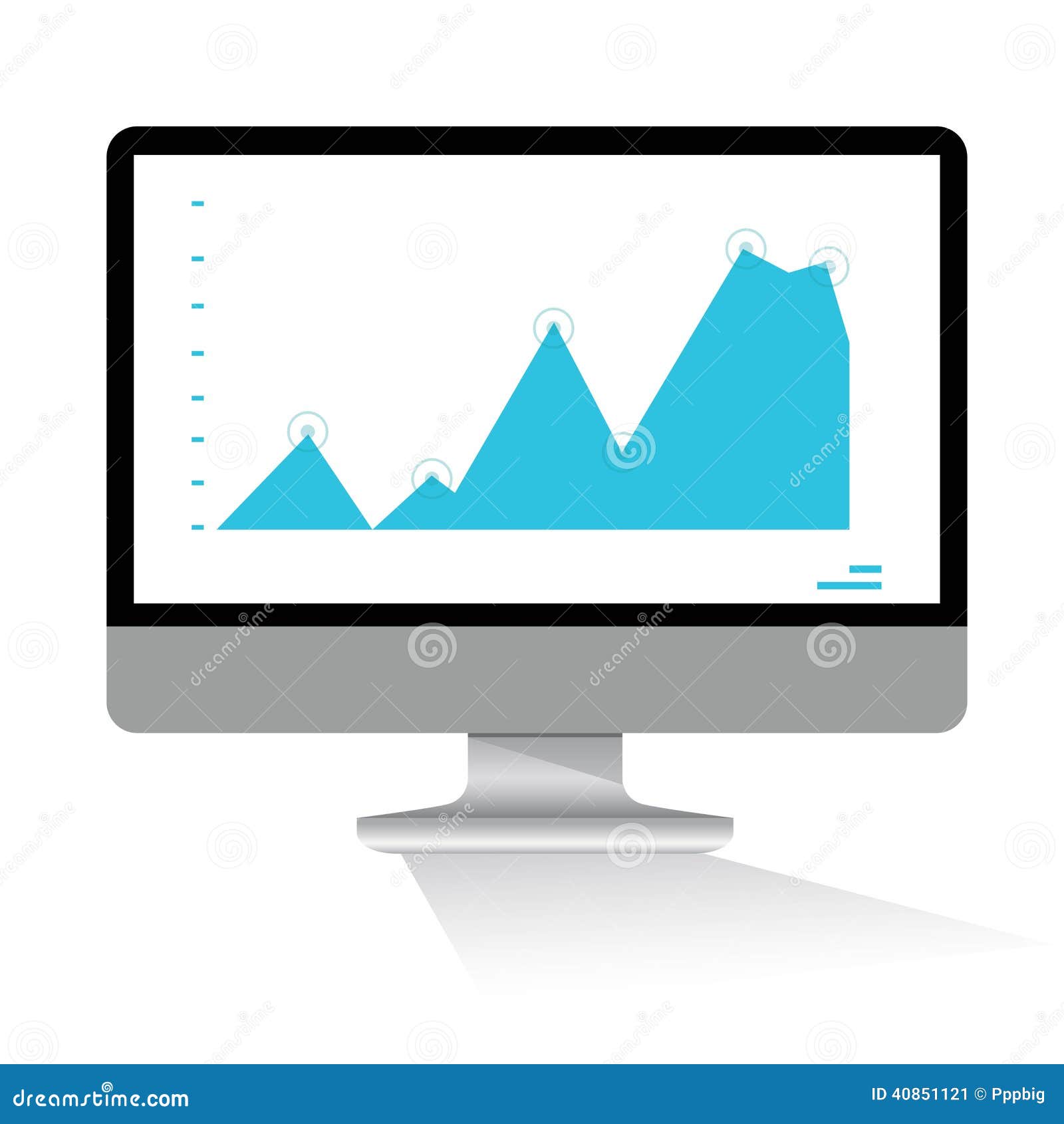 Monitoraggio, Computer E Grafico Di Dati Illustrazione di Stock ...