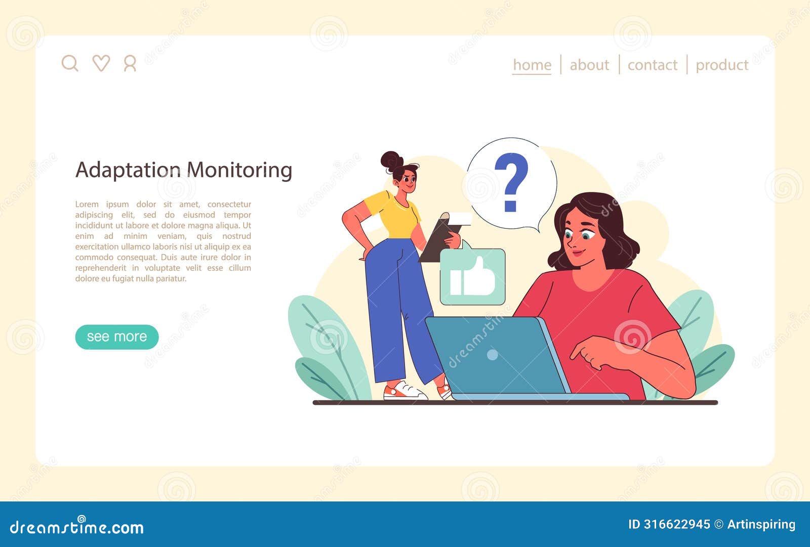 Monitoring the Adaptation Process Concept Stock Vector - Illustration ...
