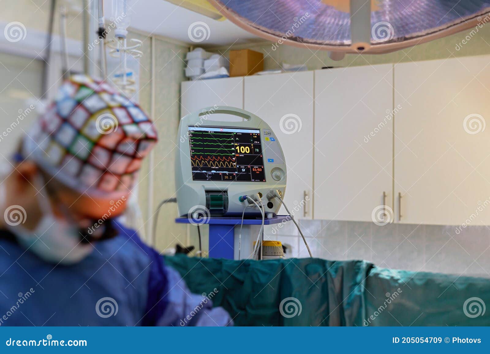 Anesthetic and Ventilator Machine Inside the Modern Operating Room in ...