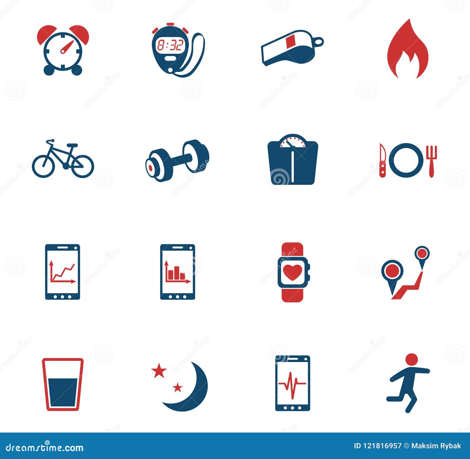 Monitoring apps icon set stock vector. Illustration of plate - 121816957