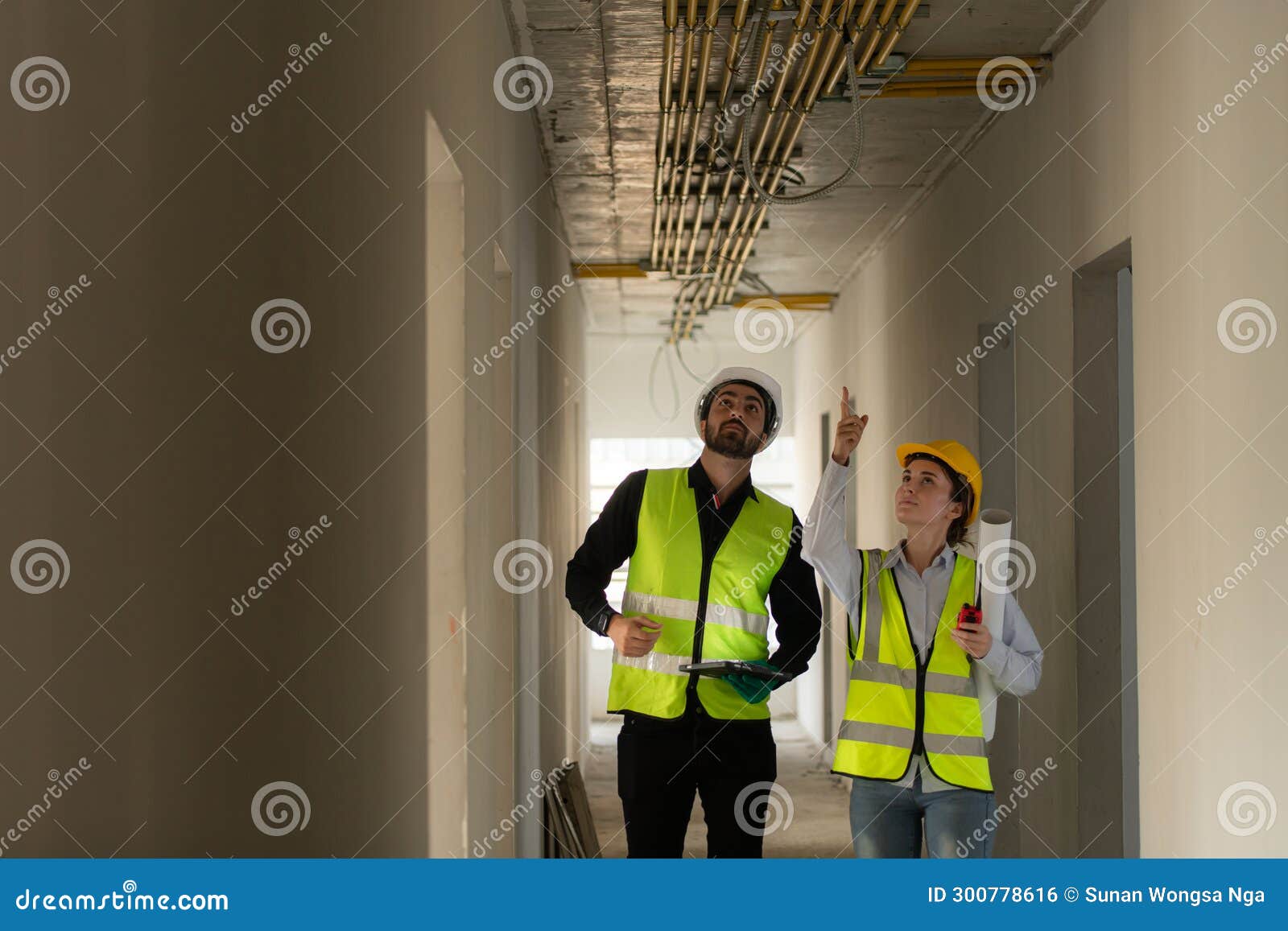 They are Monitoring the Building S Electrical System Stock Photo ...