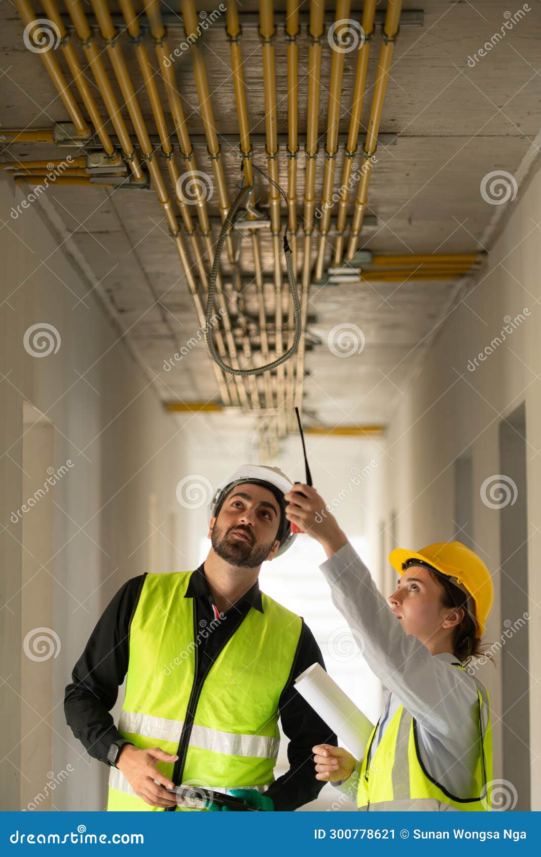 They are Monitoring the Building S Electrical System Stock Image ...