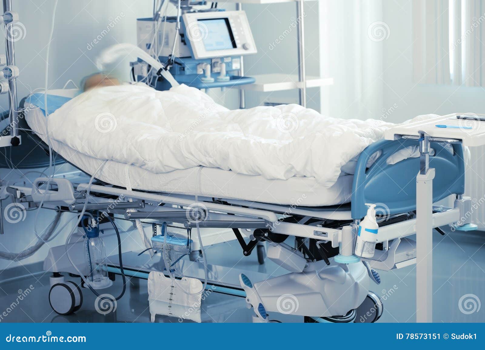 Monitoring of Comatose Patient in Intensive Care Stock Image - Image of ...