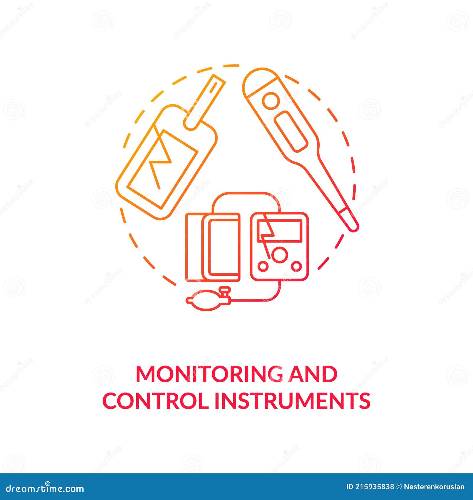 Monitoring and Control Instruments Concept Icon Stock Vector ...