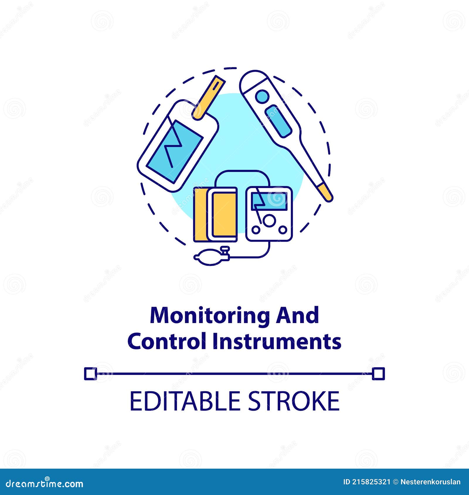 Monitoring and Control Instruments Concept Icon Stock Vector ...