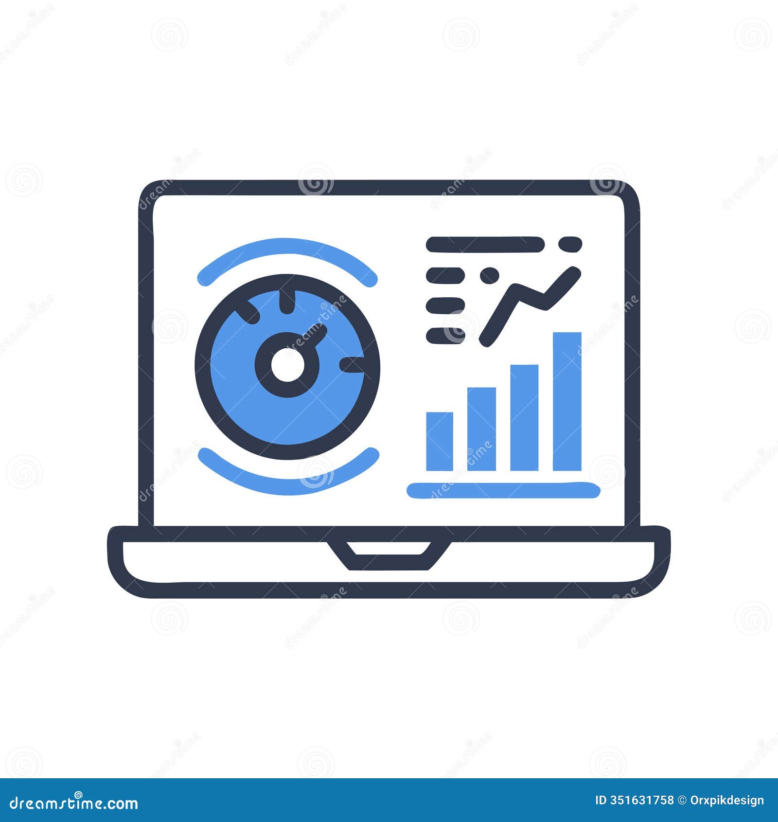 Monitoring Dashboard Icon for Analytics Stock Illustration ...
