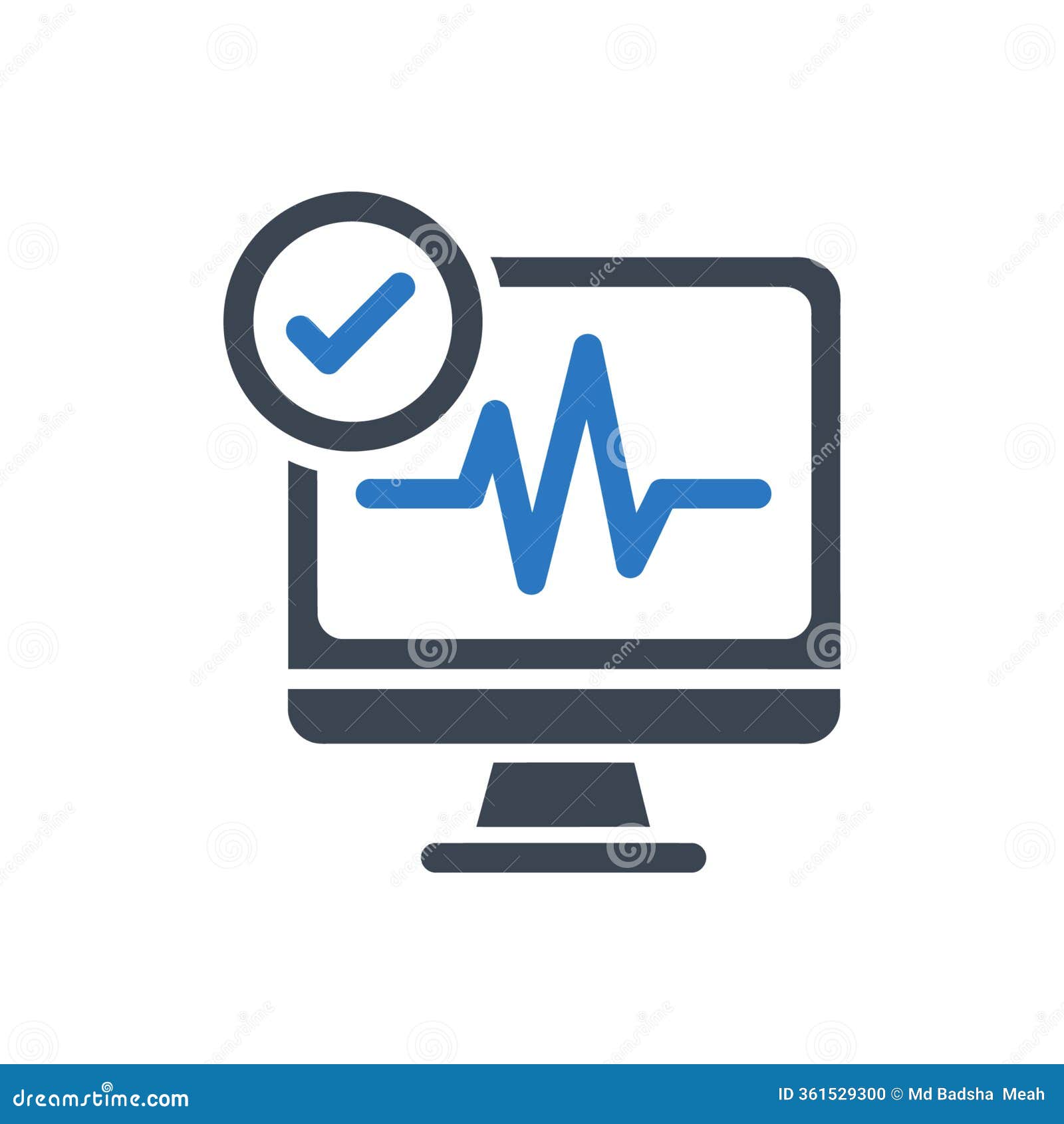 Monitoring Dashboard Icon stock illustration. Illustration of system ...