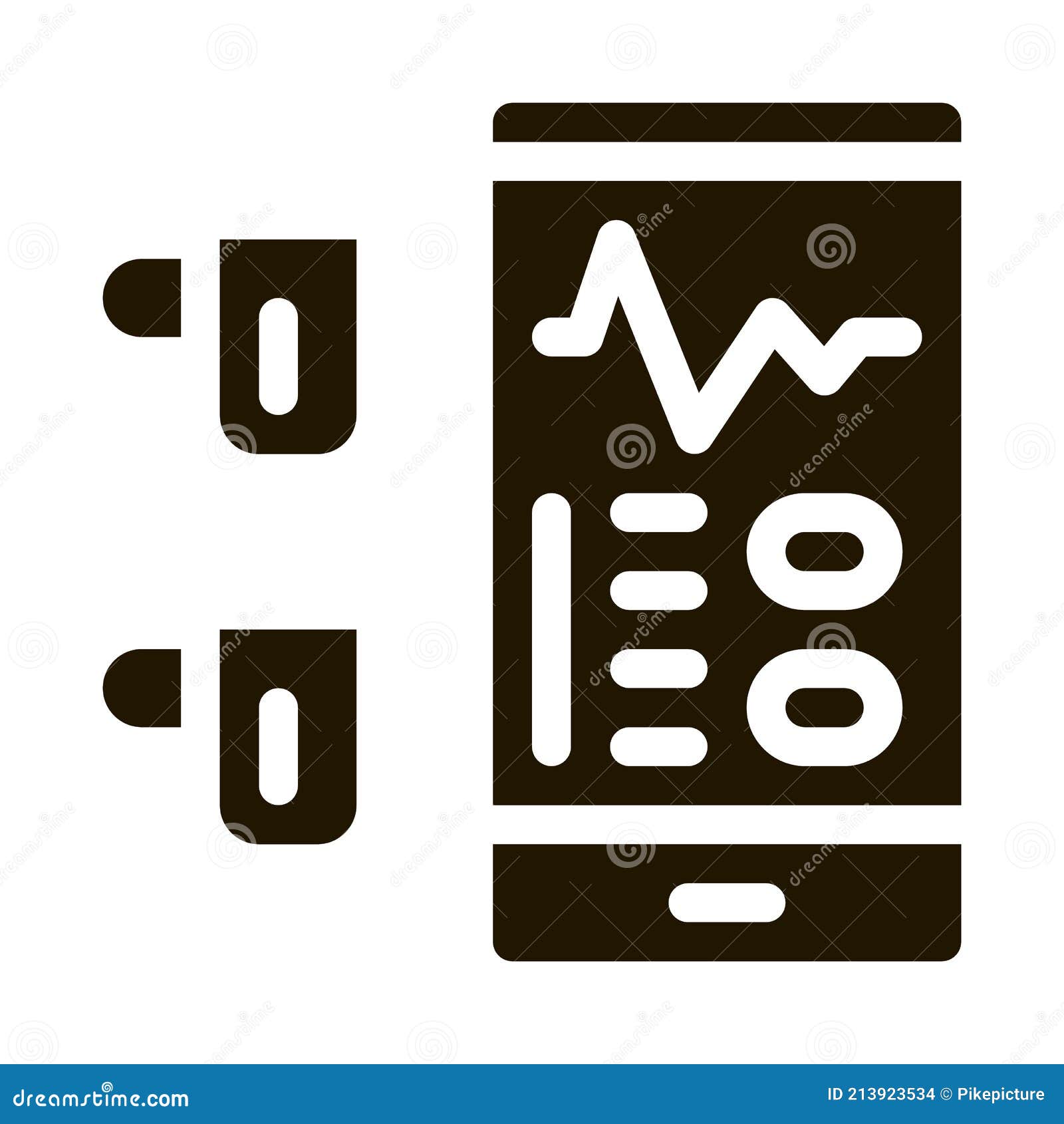 Monitoring Device Hearing Icon Vector Glyph Illustration Stock Vector ...
