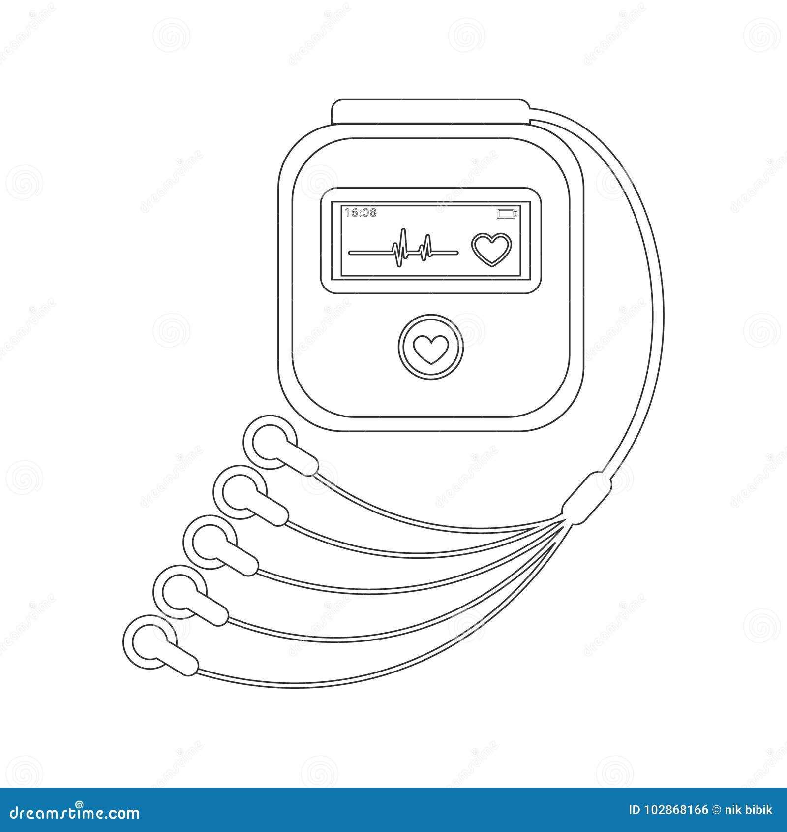 Ambulatory Monitoring Concept Icon Cartoon Vector | CartoonDealer.com ...