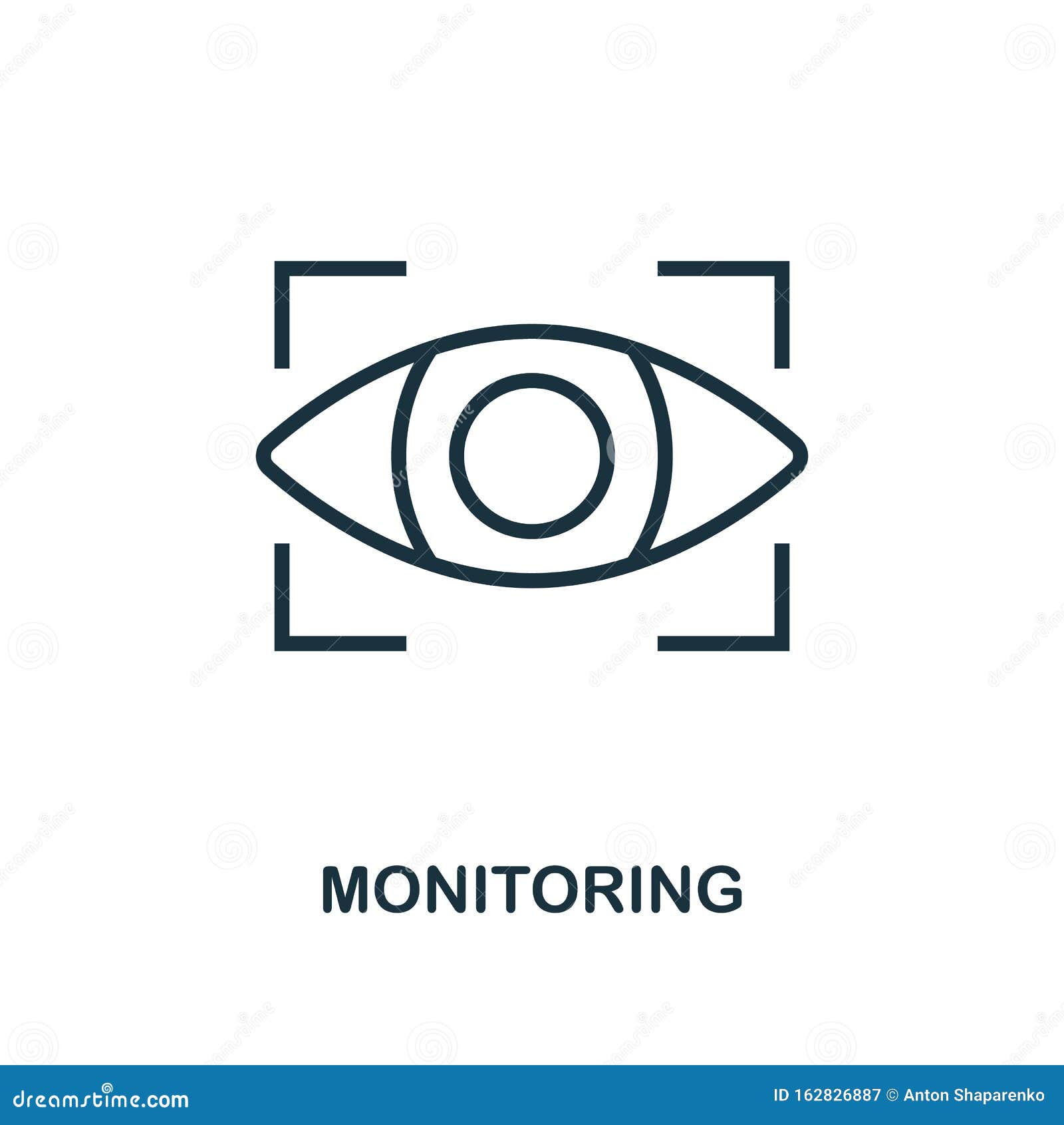 Monitoring Icon Outline Style. Thin Line Creative Monitoring Icon for ...