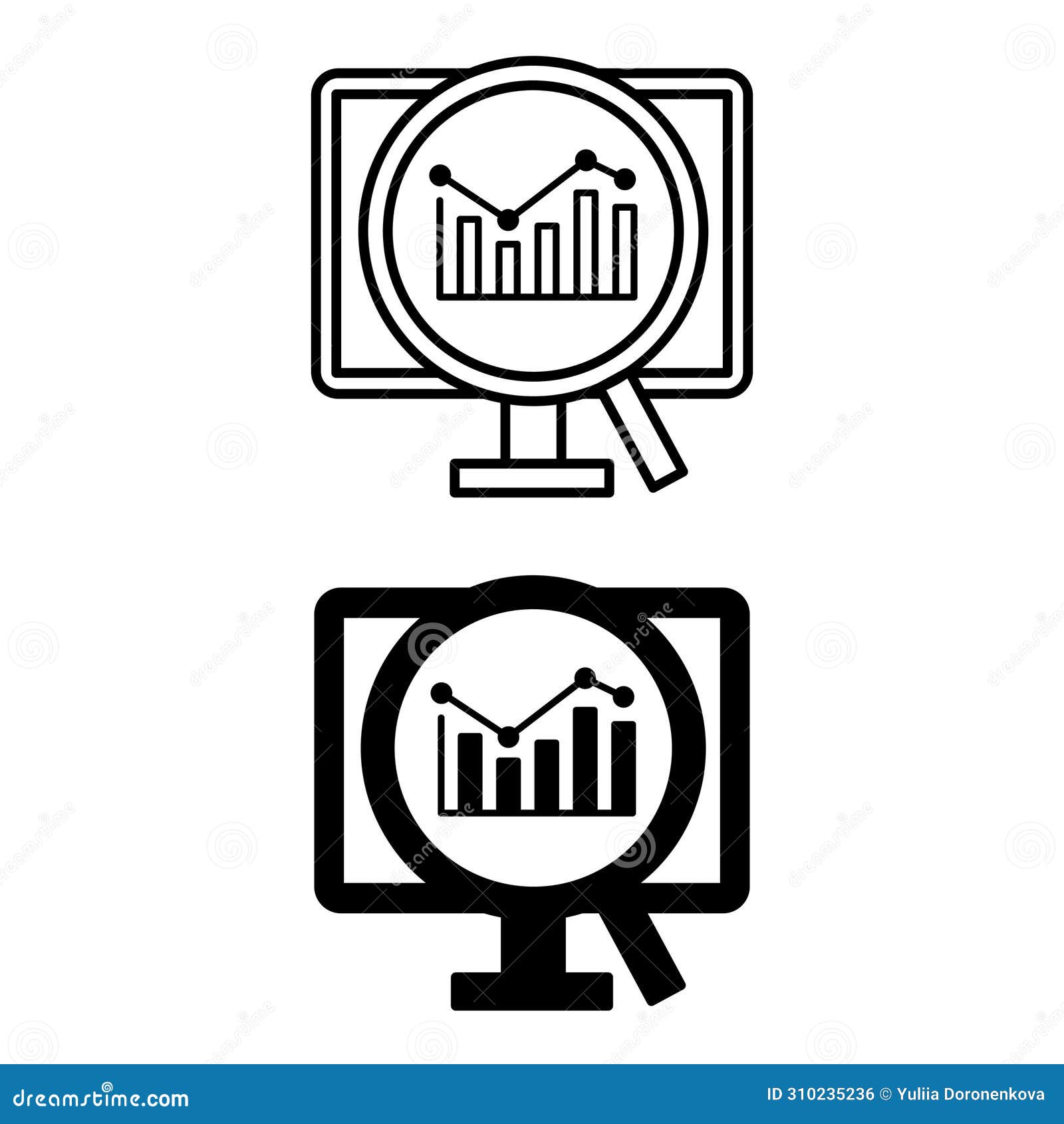Monitoring Icons. stock illustration. Illustration of monitoring ...