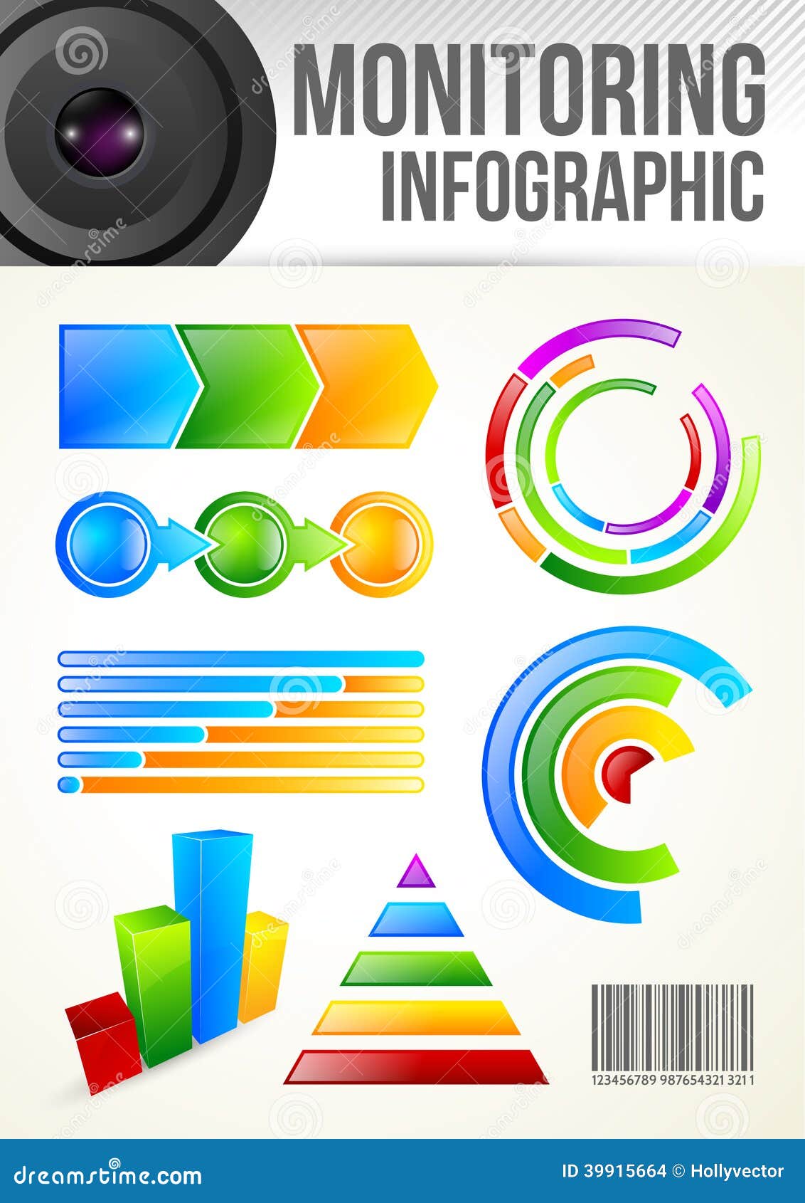 Monitoring Infographic Template Stock Vector - Illustration of ...