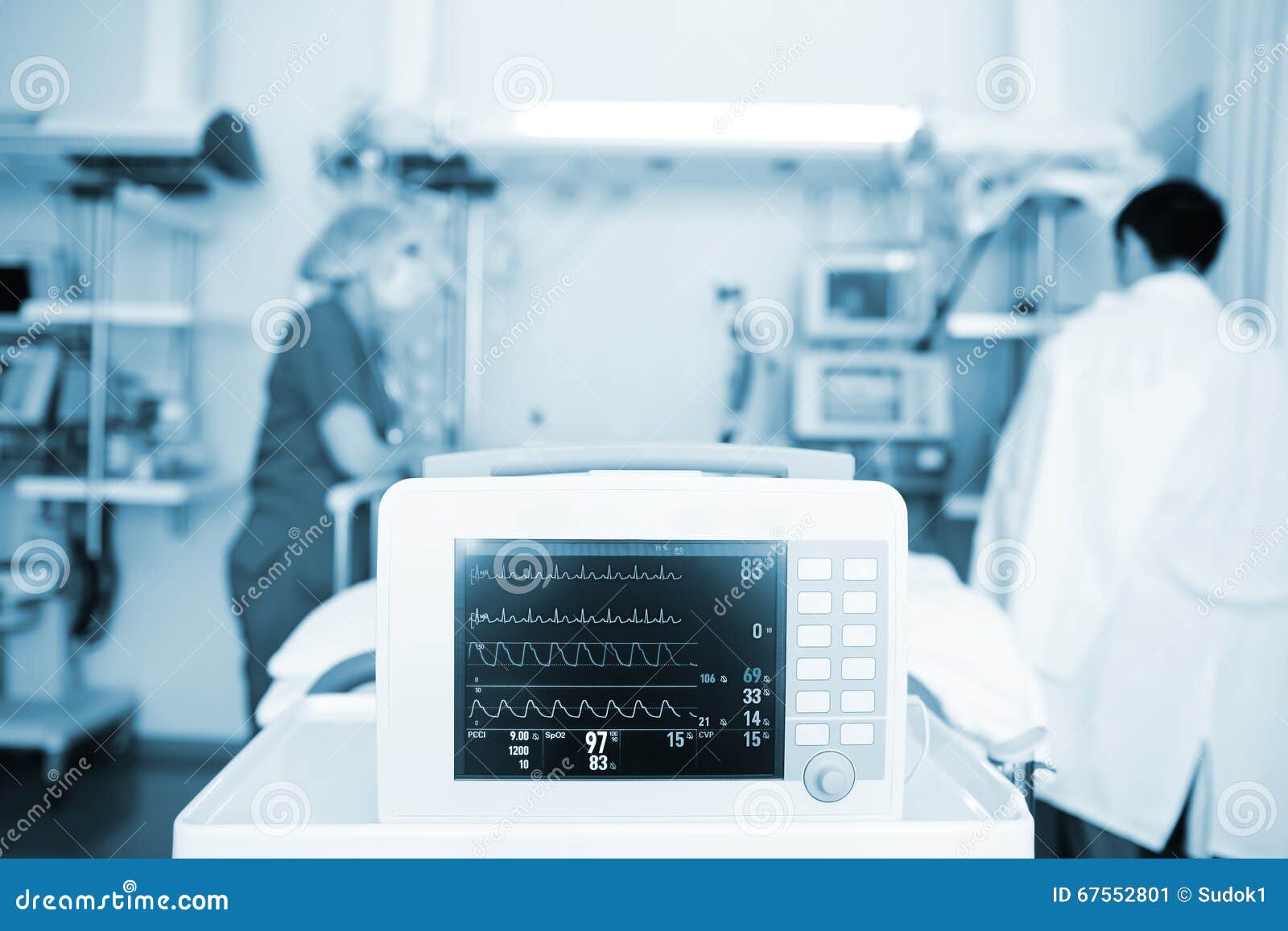 Monitoring of the Patient S Heart. Stock Image - Image of diagnostic ...