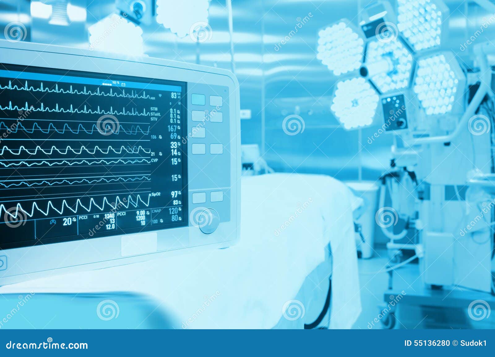 Monitoring of Patient in Surgical Operating Room Stock Photo - Image of ...