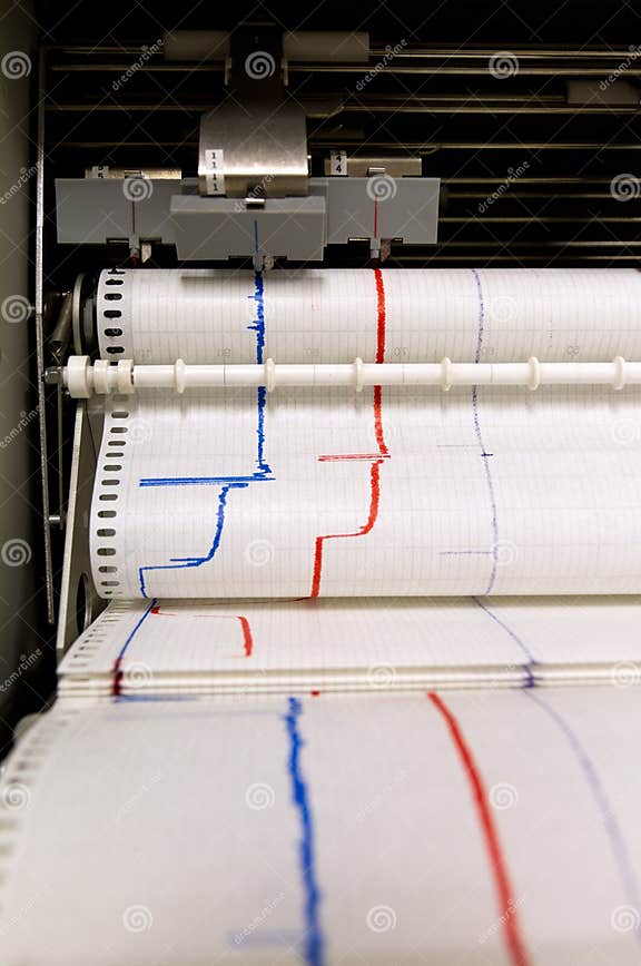 Monitoring Printing Machine Stock Photo - Image of machine, chart: 25917368