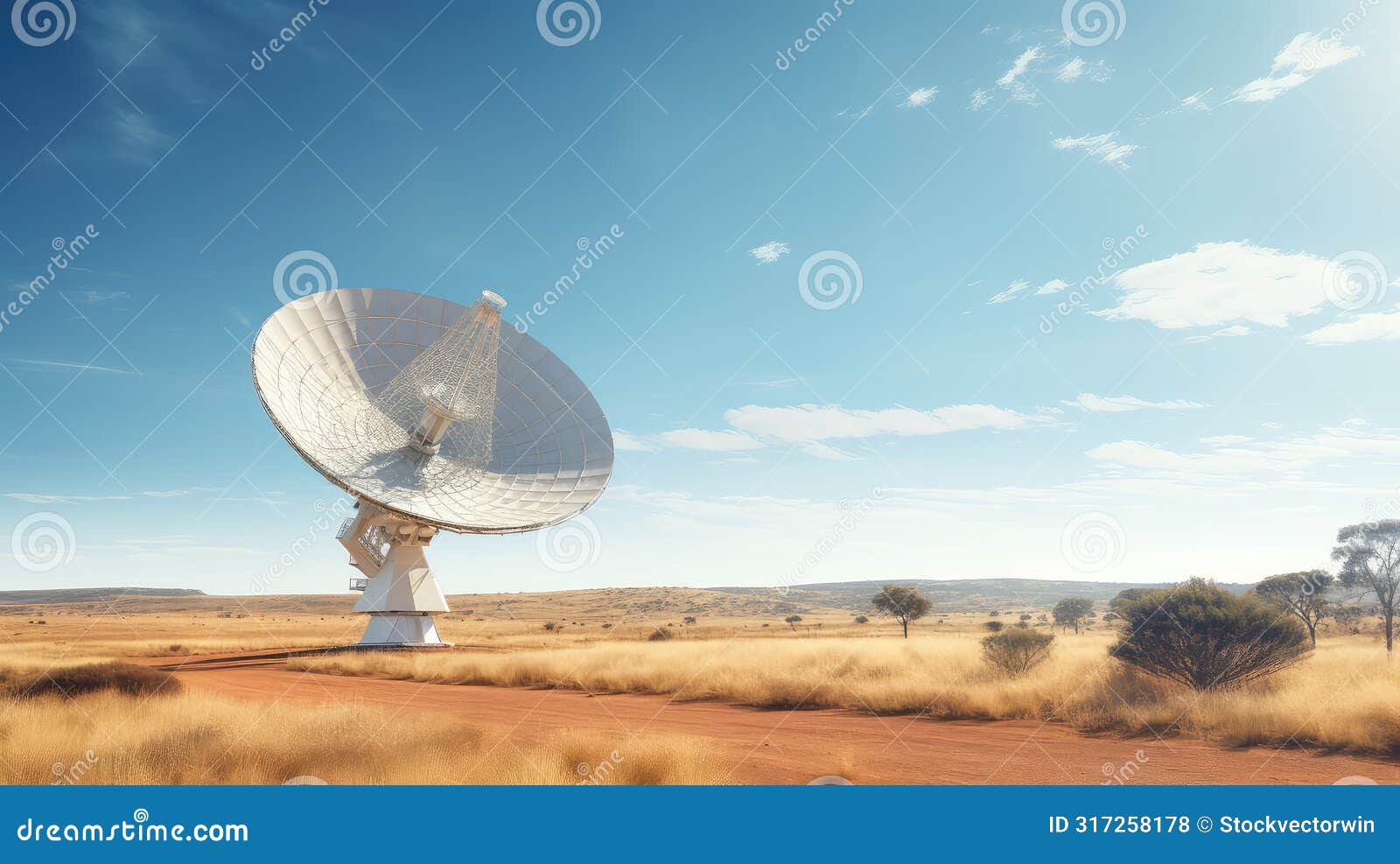 Monitoring radar antenna stock illustration. Illustration of landscape ...