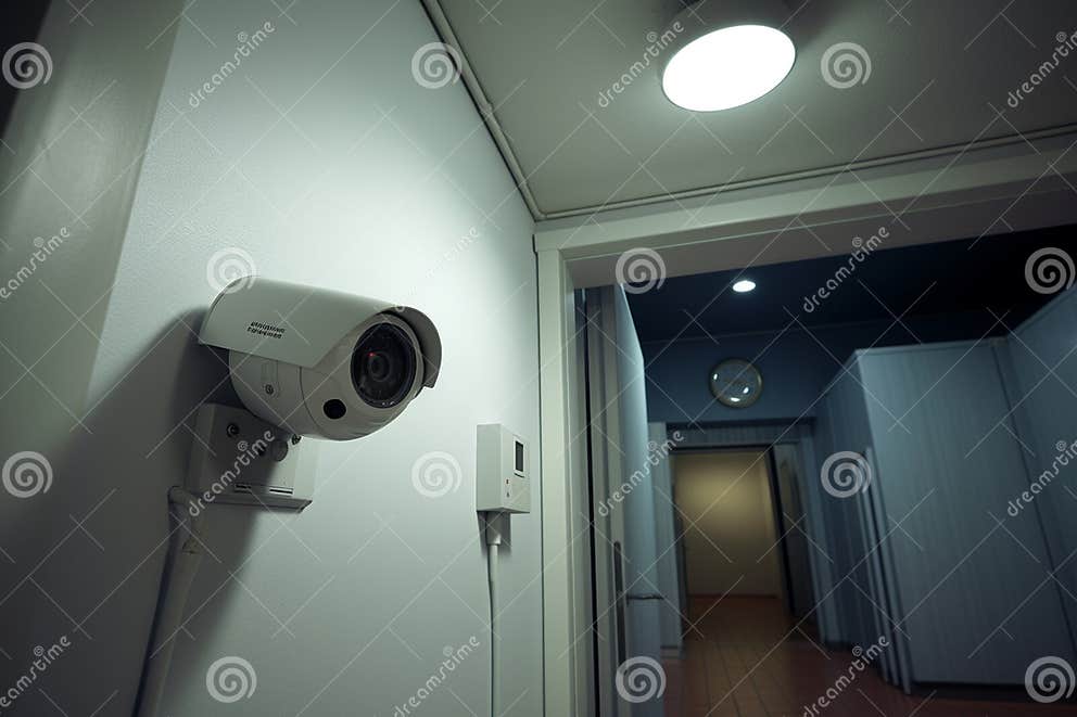 Monitoring with Room Surveillance Camera. Generative by Ai Stock Photo ...