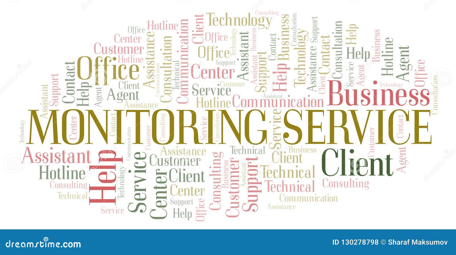 Monitoring Service Word Cloud. Stock Illustration - Illustration of ...
