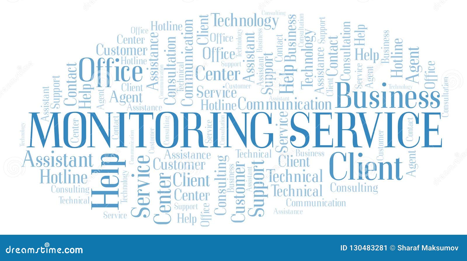 Monitoring Service Word Cloud. Stock Illustration - Illustration of ...