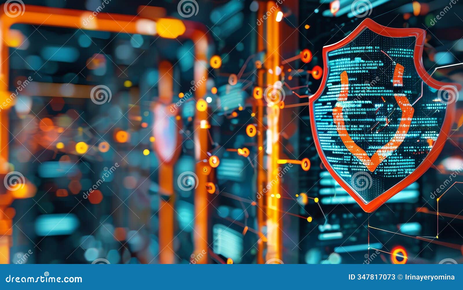 Monitoring Suspicious Activity on a High Tech Data Security System in a Modern Server Room Stock ...