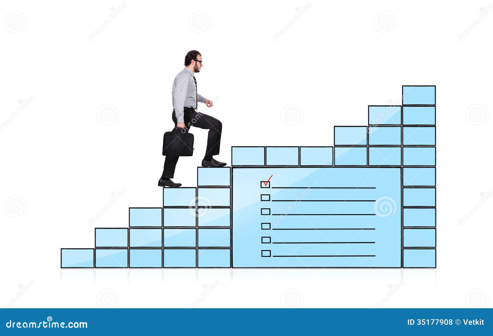 Monitors with checklist stock photo. Image of computer - 35177908