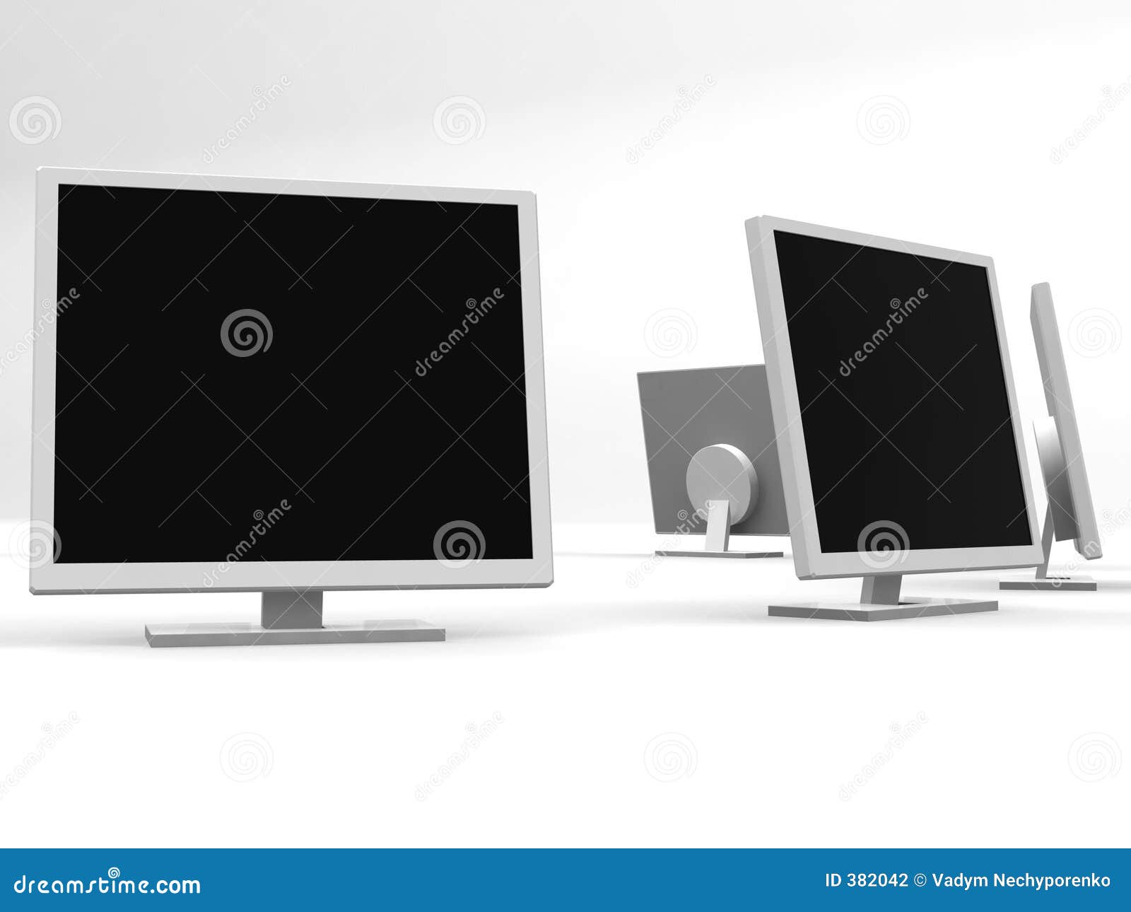 Monitors circle 2 stock illustration. Illustration of business - 382042