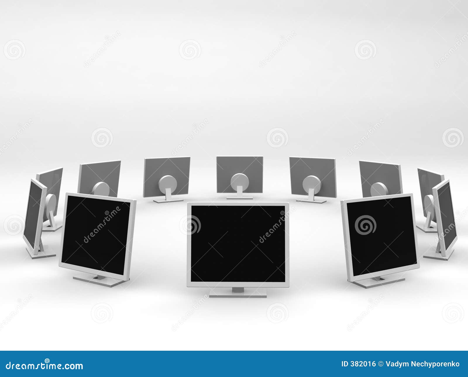 Monitors circle stock illustration. Illustration of business - 382016