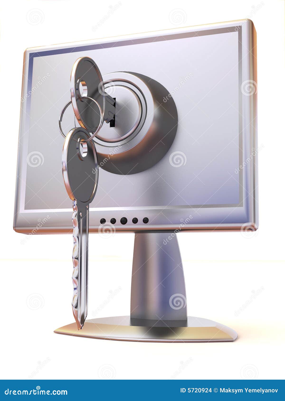 Monitors with keys. stock illustration. Illustration of service - 5720924