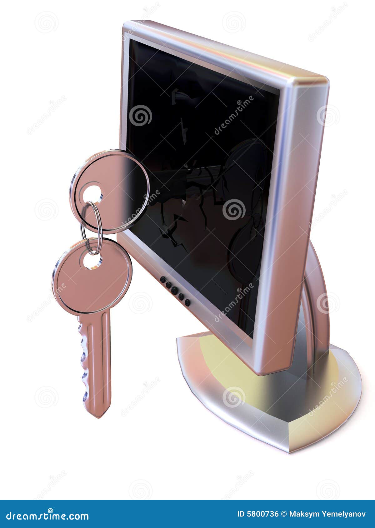 Monitors with keys stock illustration. Illustration of open - 5800736