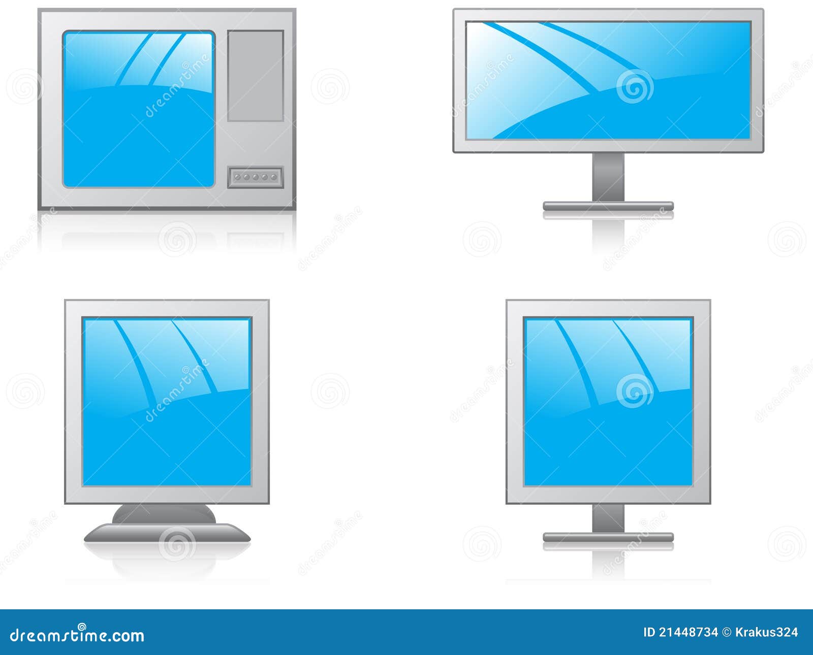 Monitors and tvs stock illustration. Illustration of display - 21448734