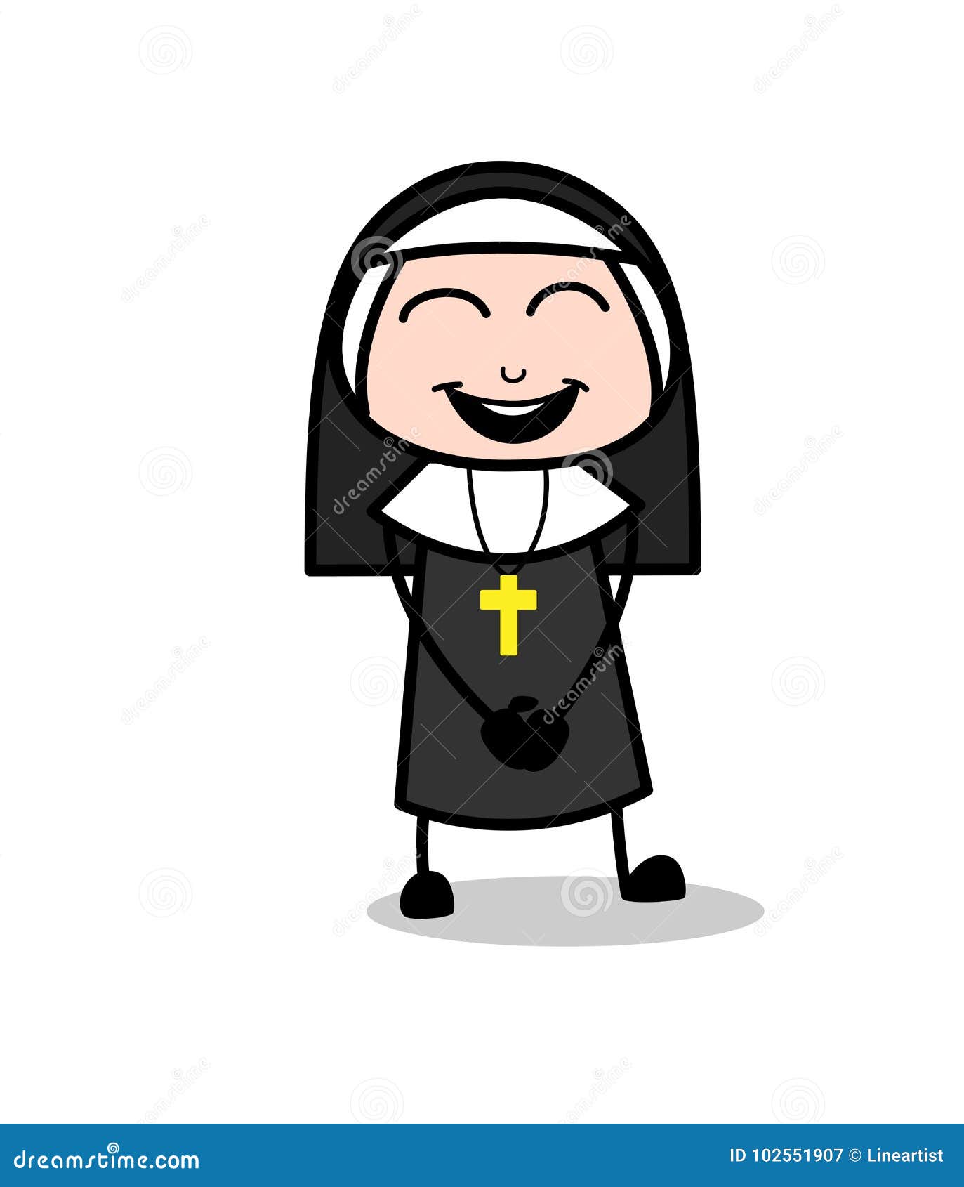 Monja Alegre Laughing Face Vector Stock de ilustración - Ilustración de ...