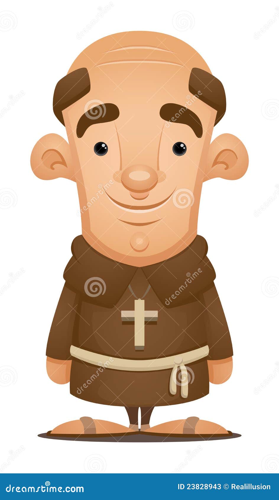 Monje ilustración del vector. Ilustración de espiritualidad - 23828943