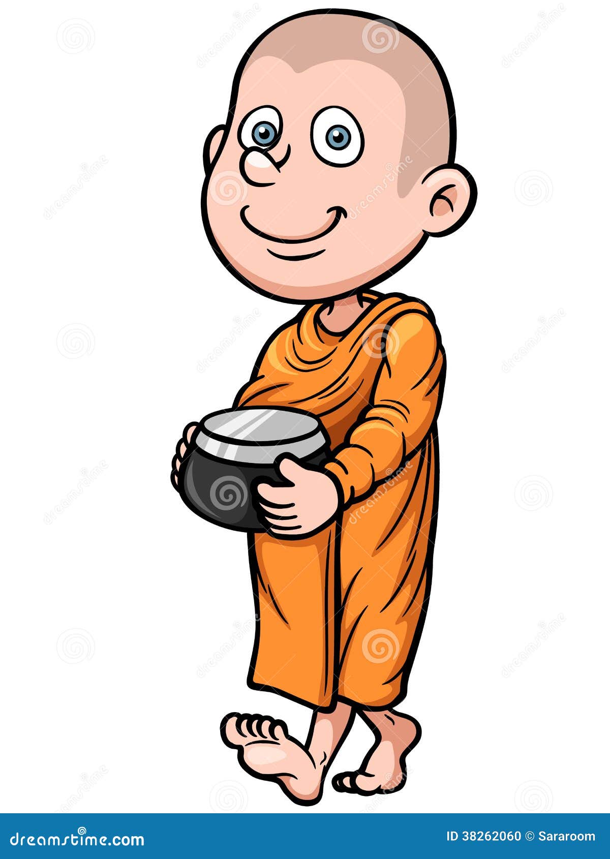 Monje joven lindo ilustración del vector. Ilustración de ropa - 38262060