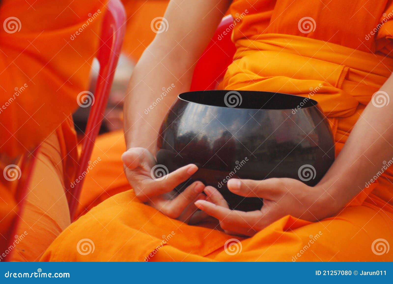 Monkâ€™s alms bowl stock photo. Image of thailand, priest - 21257080