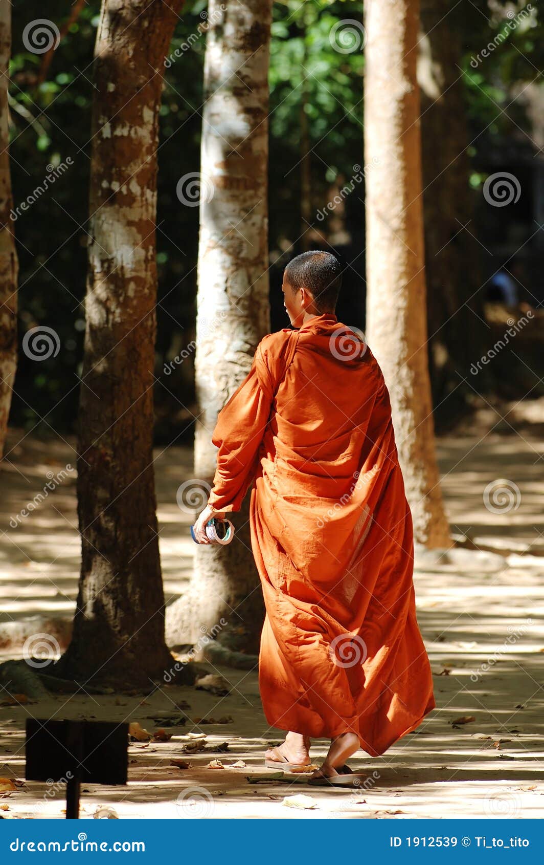 Monk stock image. Image of indochina, siem, mystery, sunlight - 1912539