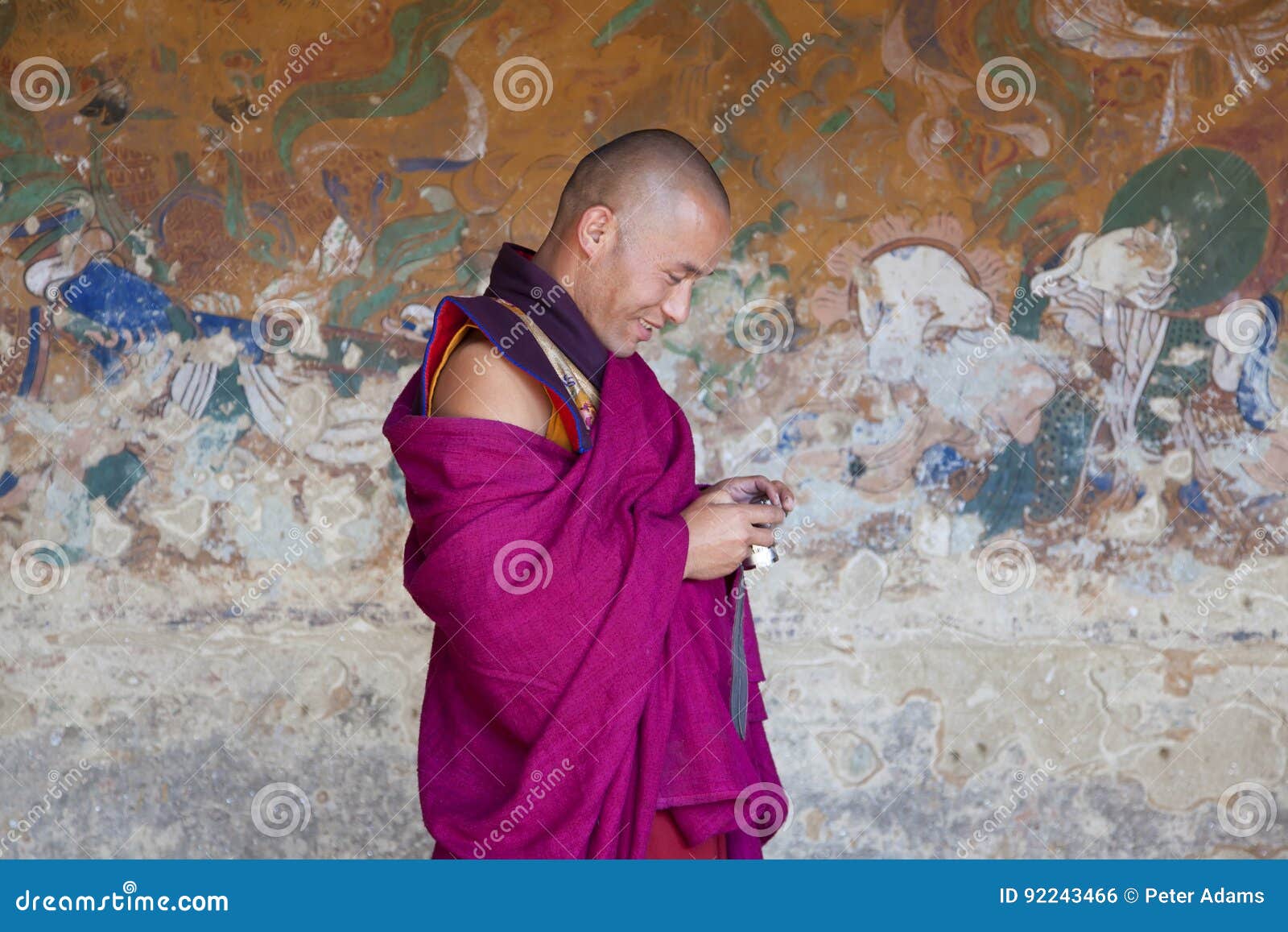 Monk with camera editorial photo. Image of person, digital - 92243466