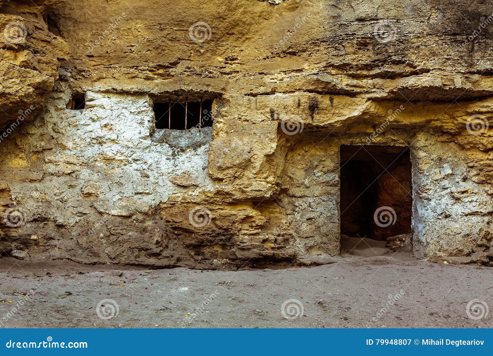 Monk Cell stock image. Image of simple, rock, prayer - 79948807